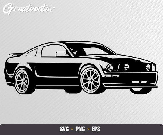 Mustang 2005 EPS SVG PNG Vector Art | Etsy