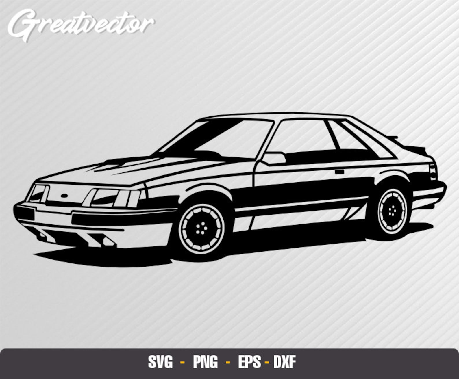 1986 Mustang Svo L EPS - SVG - PNG - Dxf L Vector Art - Etsy