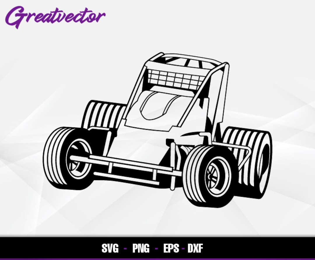 Sprint Race Car L EPS - SVG - PNG - Dxf L Vector Art - Etsy