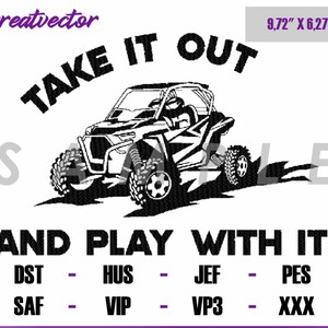 Utv / Rzr L DST - PES - EXP L Embroidery Art - Etsy