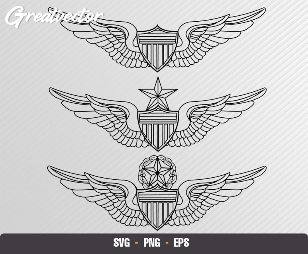 Army Aviator Wings Vector File - EPS - SVG - PNG Vector Art - Etsy