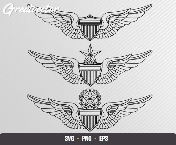 Army Aviator Wings Vector File EPS SVG PNG Vector Art - Etsy