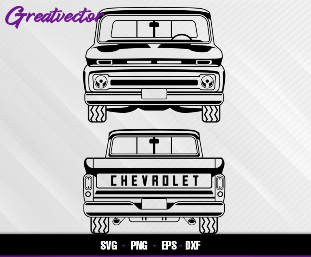 1965 Chevyy Truck L EPS - SVG - PNG - Dxf L Vector Art - Etsy