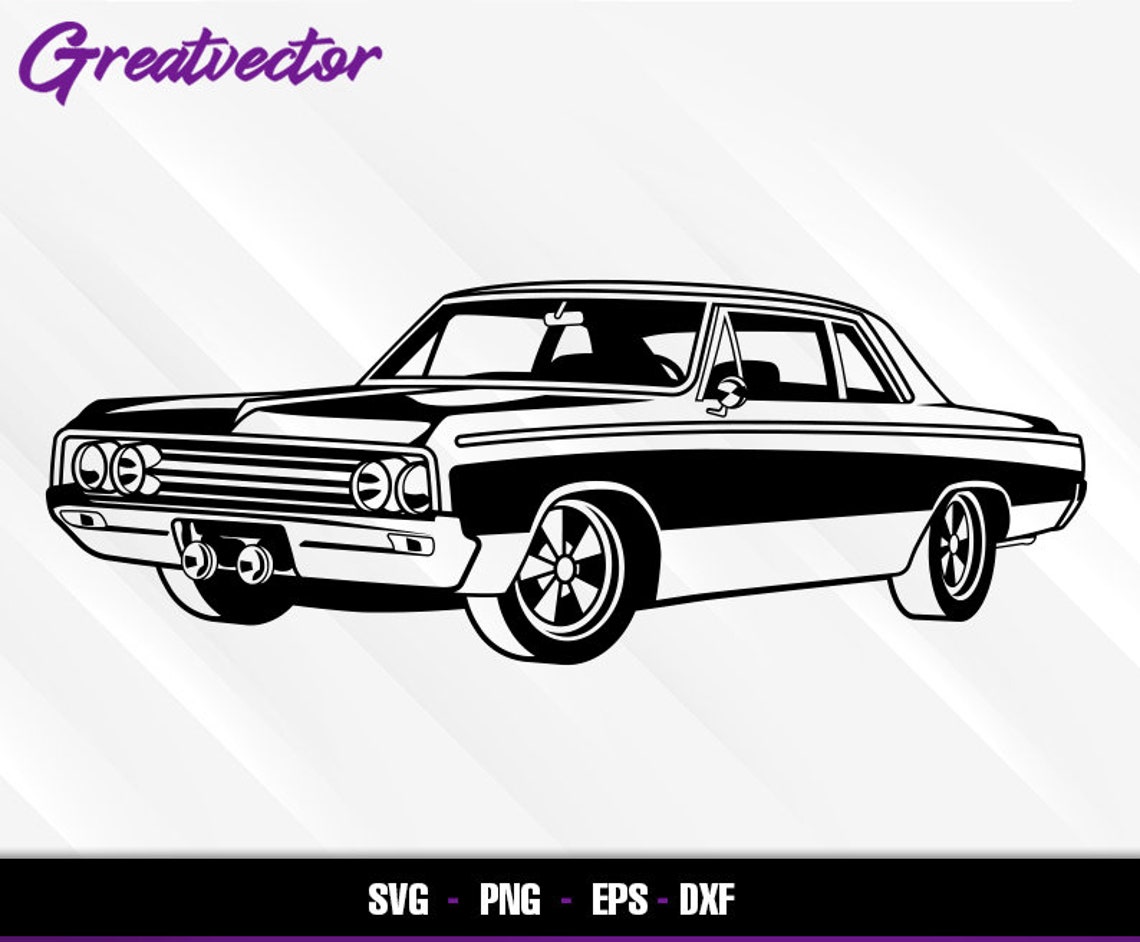The 1964 Olds Cutlass L EPS - SVG - PNG - Dxf L Vector Art - Etsy