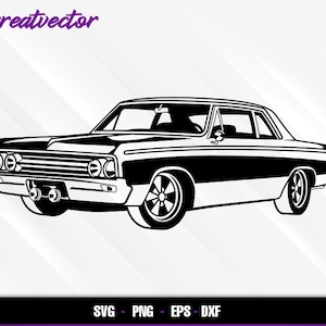 The 1964 Olds Cutlass L EPS - SVG - PNG - Dxf L Vector Art - Etsy
