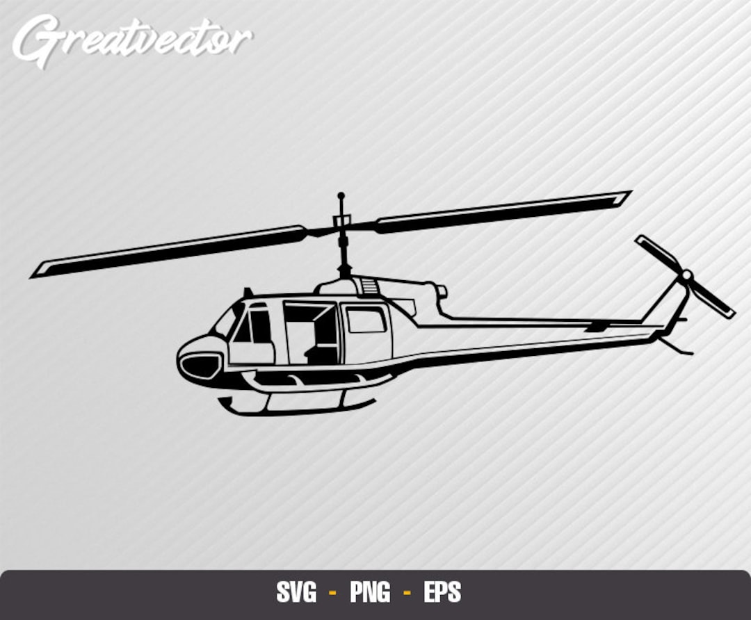Bell Uh-1 Huey - EPS - SVG - PNG - Vector File - Etsy