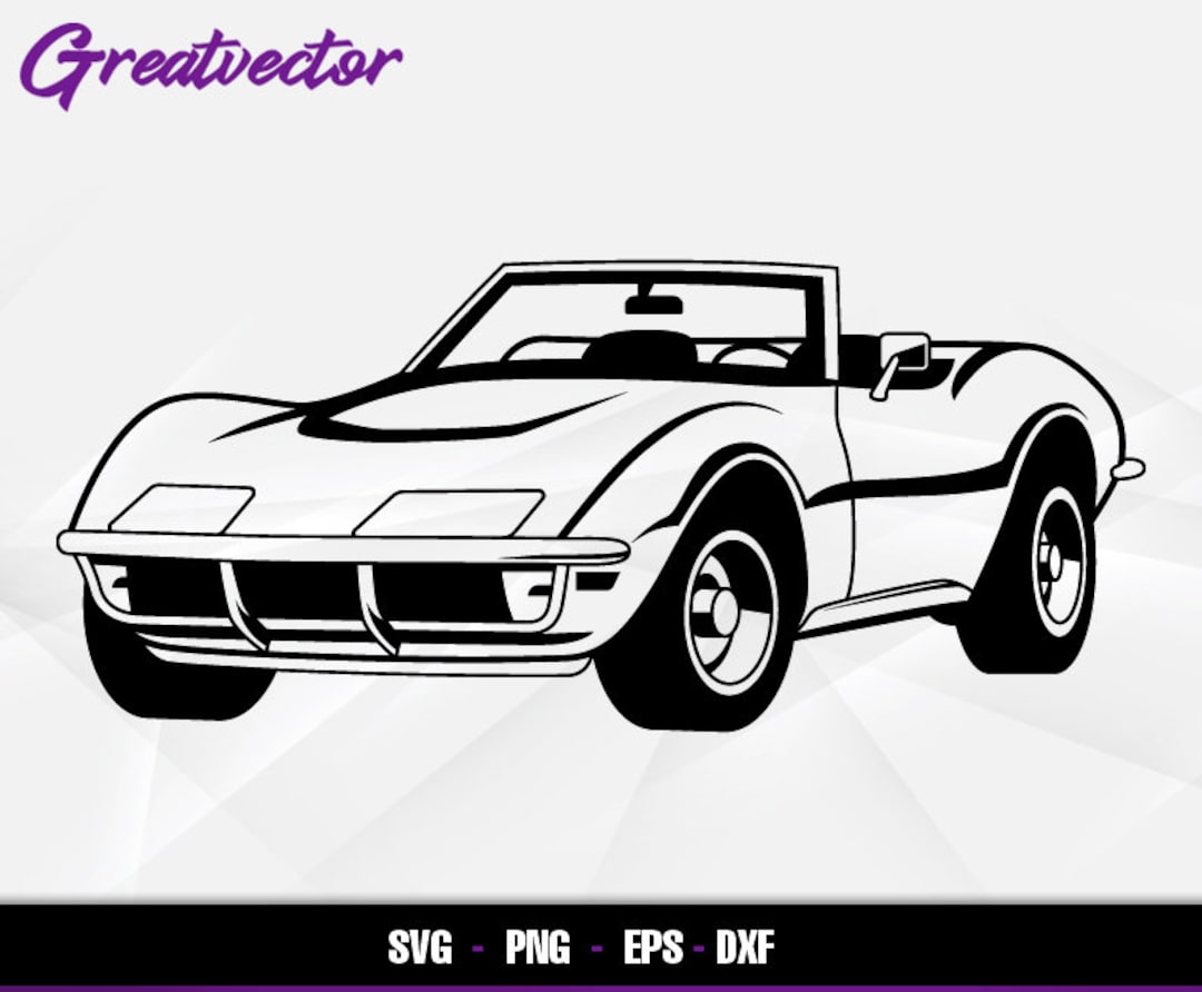 1968 Corvette Stingray Coupe L EPS - SVG - PNG - Dxf L Vector Art - Etsy