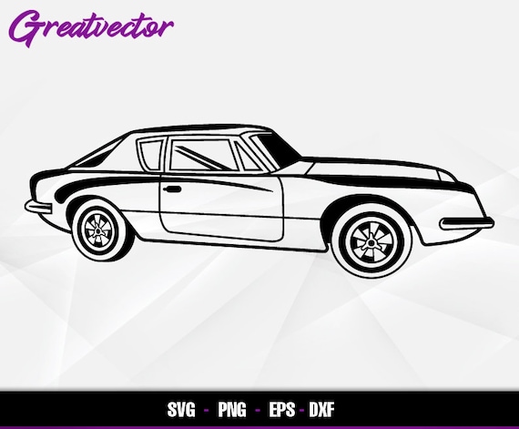 1963 Avanti Coupe L EPS SVG PNG Dxf L Vector Art - Etsy