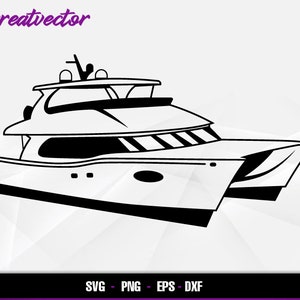 Power Catamaran L EPS - SVG - PNG - Dxf L Vector Art - Etsy