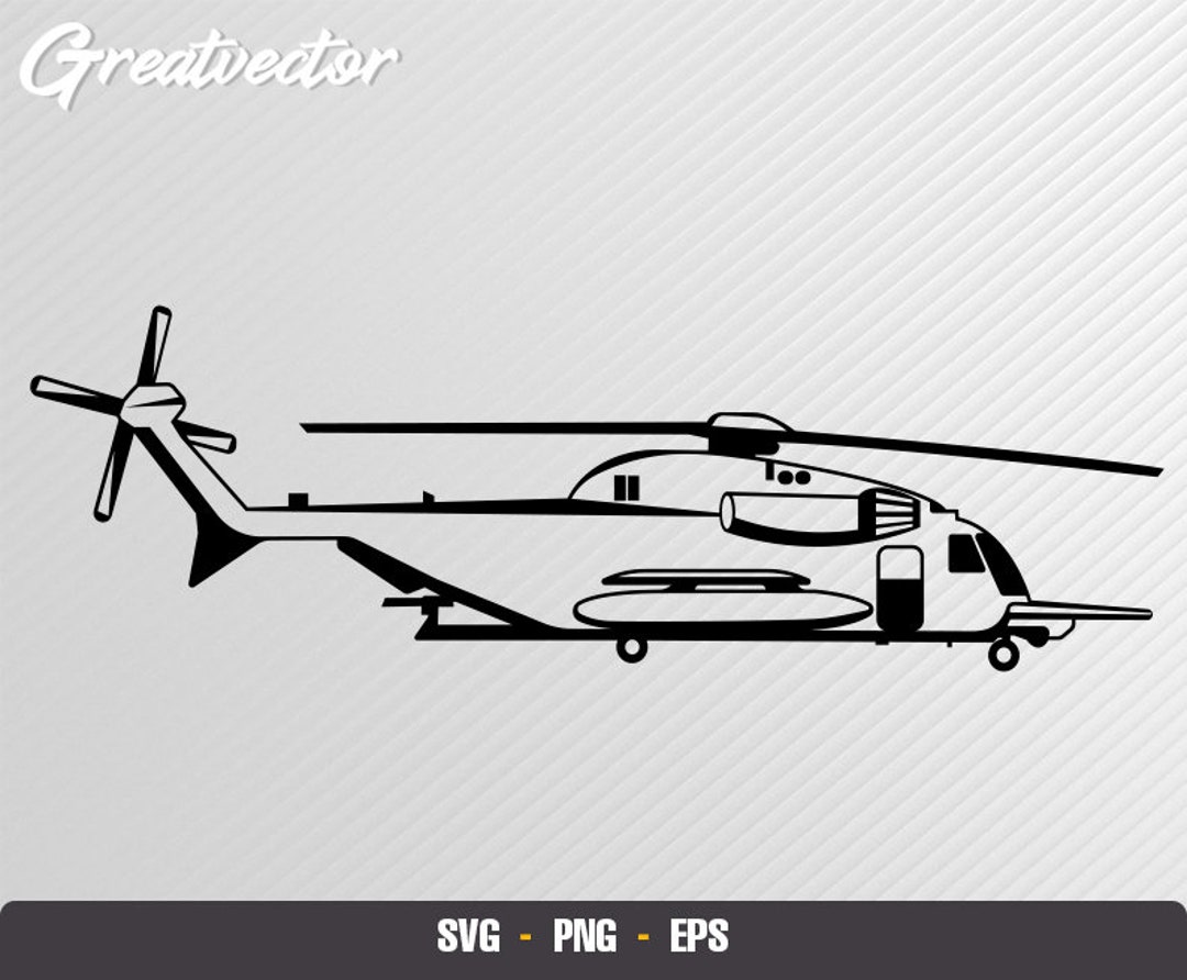Sikorsky S-65 / Ch-53 Sea Stallion Helicopter - EPS - SVG - PNG ...