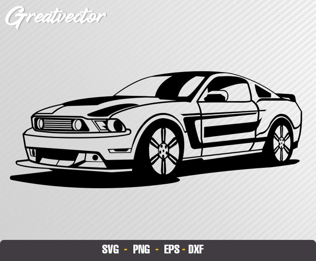 Mustang 302 Boss 2011 2012 L EPS - SVG - PNG - Dxf L Vector Art - Etsy