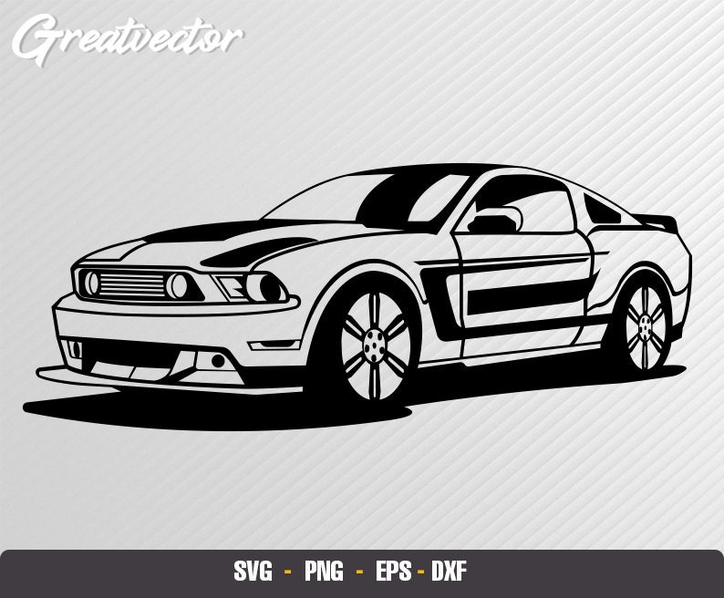 Mustang 302 Boss 2011 2012 l EPS SVG PNG Dxf l Vector - Etsy España