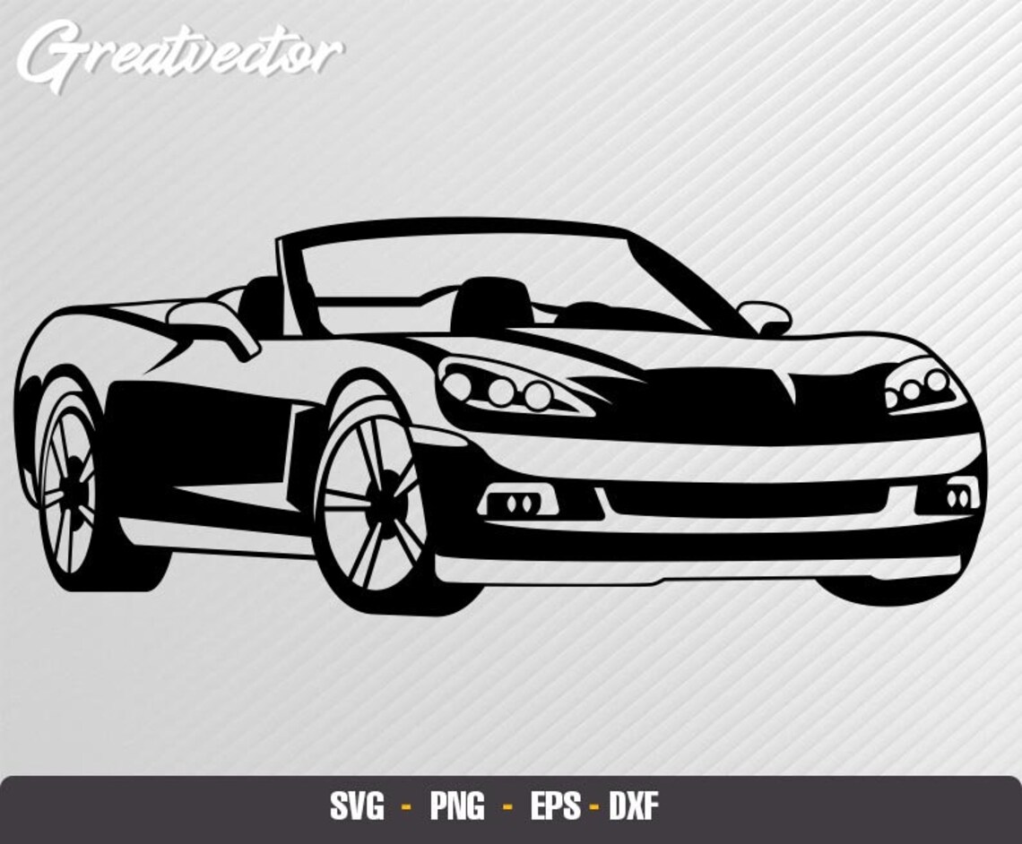 2008 Corvette C6 L EPS - SVG - PNG - Dxf L Vector Art - Etsy