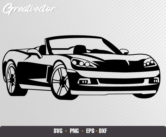 2008 Corvette C6 L EPS SVG PNG Dxf L Vector Art | Etsy