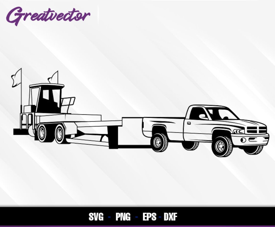 Pulling Truck - Vector- Suv - Super Stock Diesel - Vector Art - SVG Eps ...