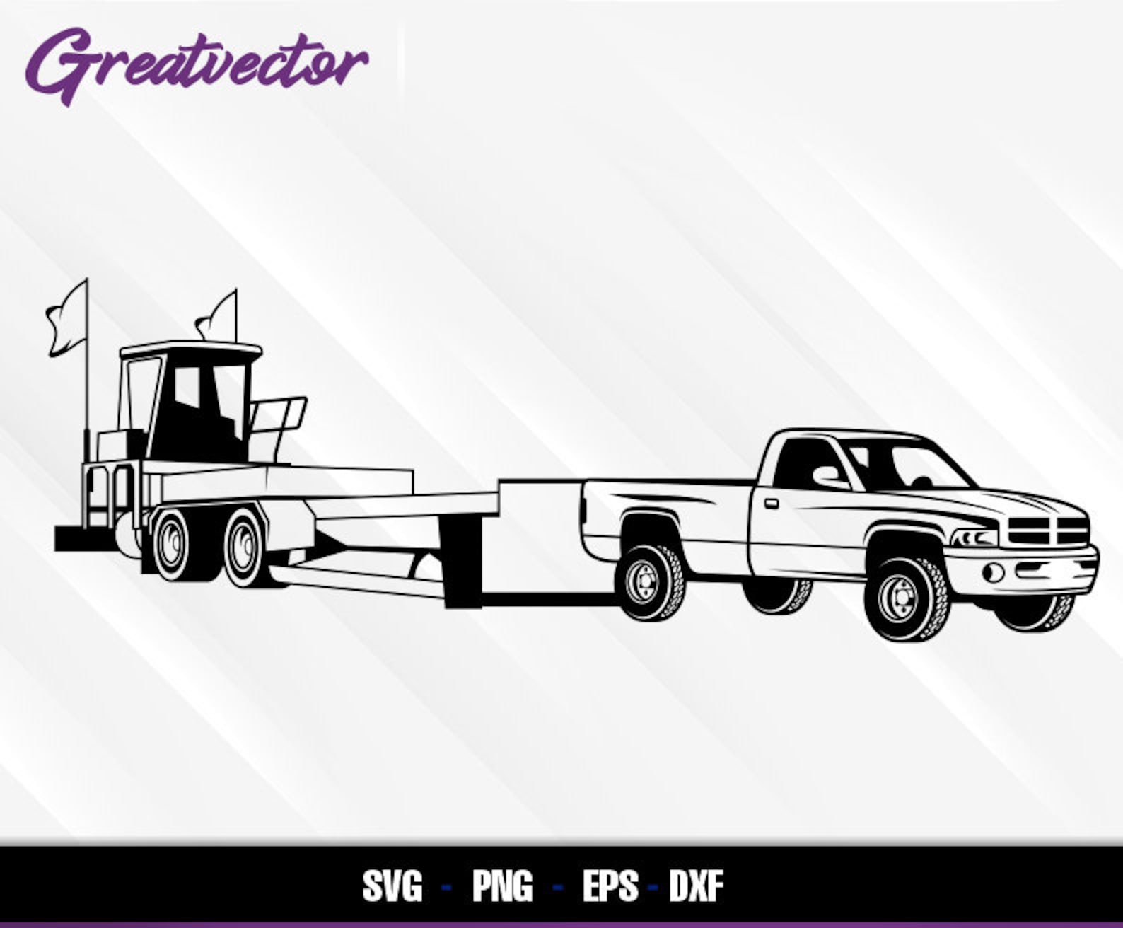 Pulling Truck Vector Suv Super Stock Diesel Vector Art Svg Eps