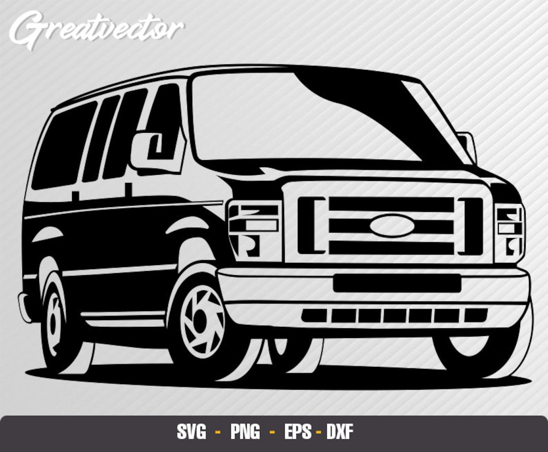 F Econline 150 Van L EPS - SVG - PNG - Dxf L Vector Art - Etsy