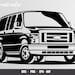 1964 Econoline Van Front View L EPS - SVG - PNG - Dxf L Vector Art - Etsy