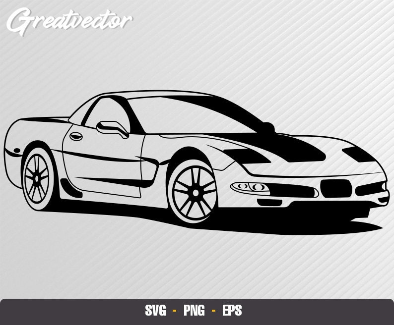 C5 Corvette 1997-2004 - EPS - SVG - PNG - Vector File - Etsy UK