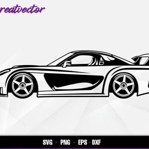 1997 Rx 7 L EPS SVG PNG Dxf L Vector Art - Etsy