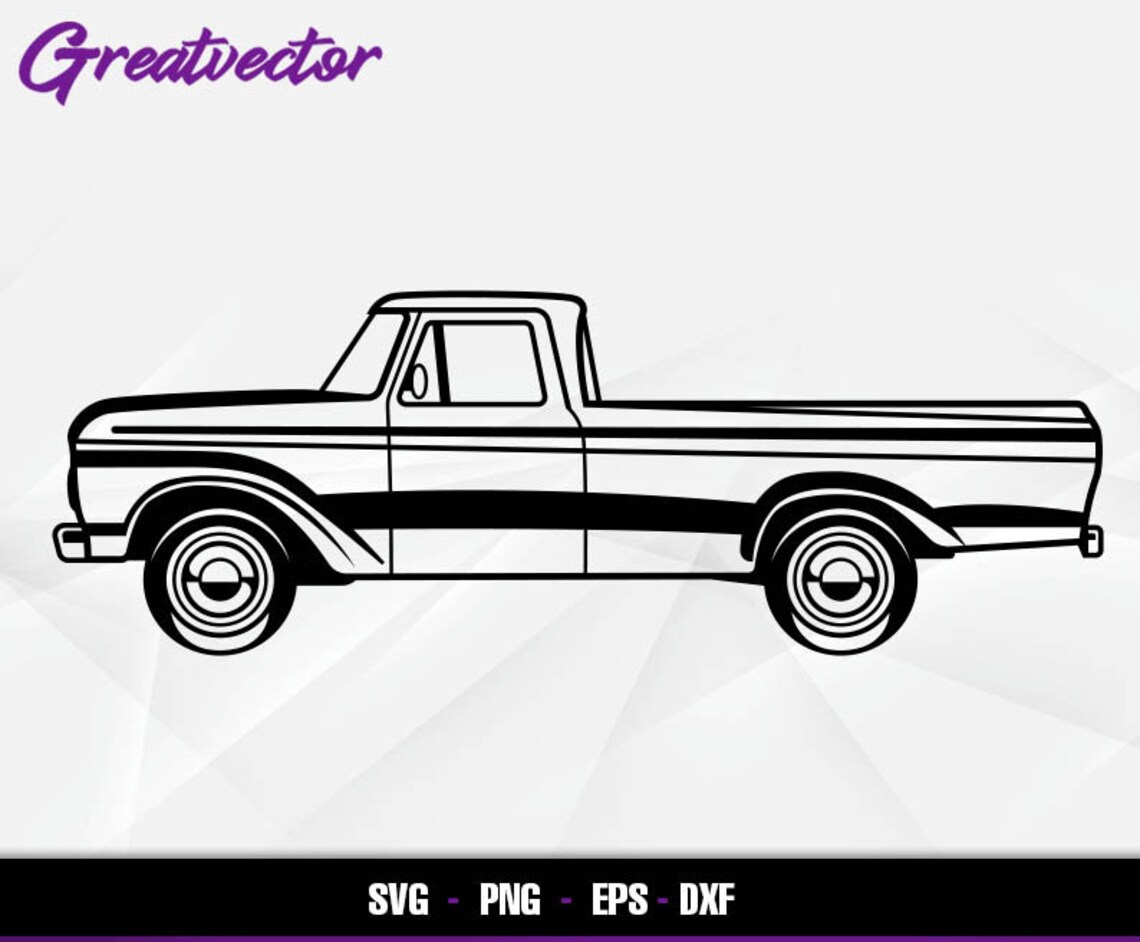 F 1963 Pickup L EPS SVG PNG Dxf L Vector Art | Etsy