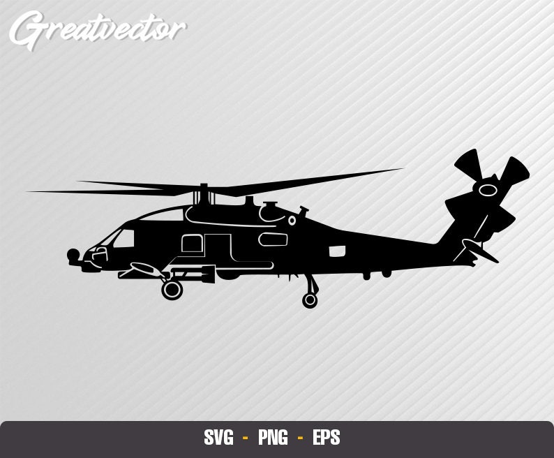 Uh-60 Black Hawk - EPS - SVG - PNG - Vector File - Etsy Finland