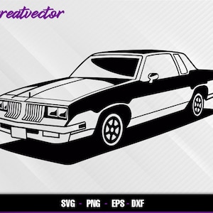 1983 Oldsmobile Cutlass Supreme L EPS - SVG - PNG - Dxf L Vector Art - Etsy