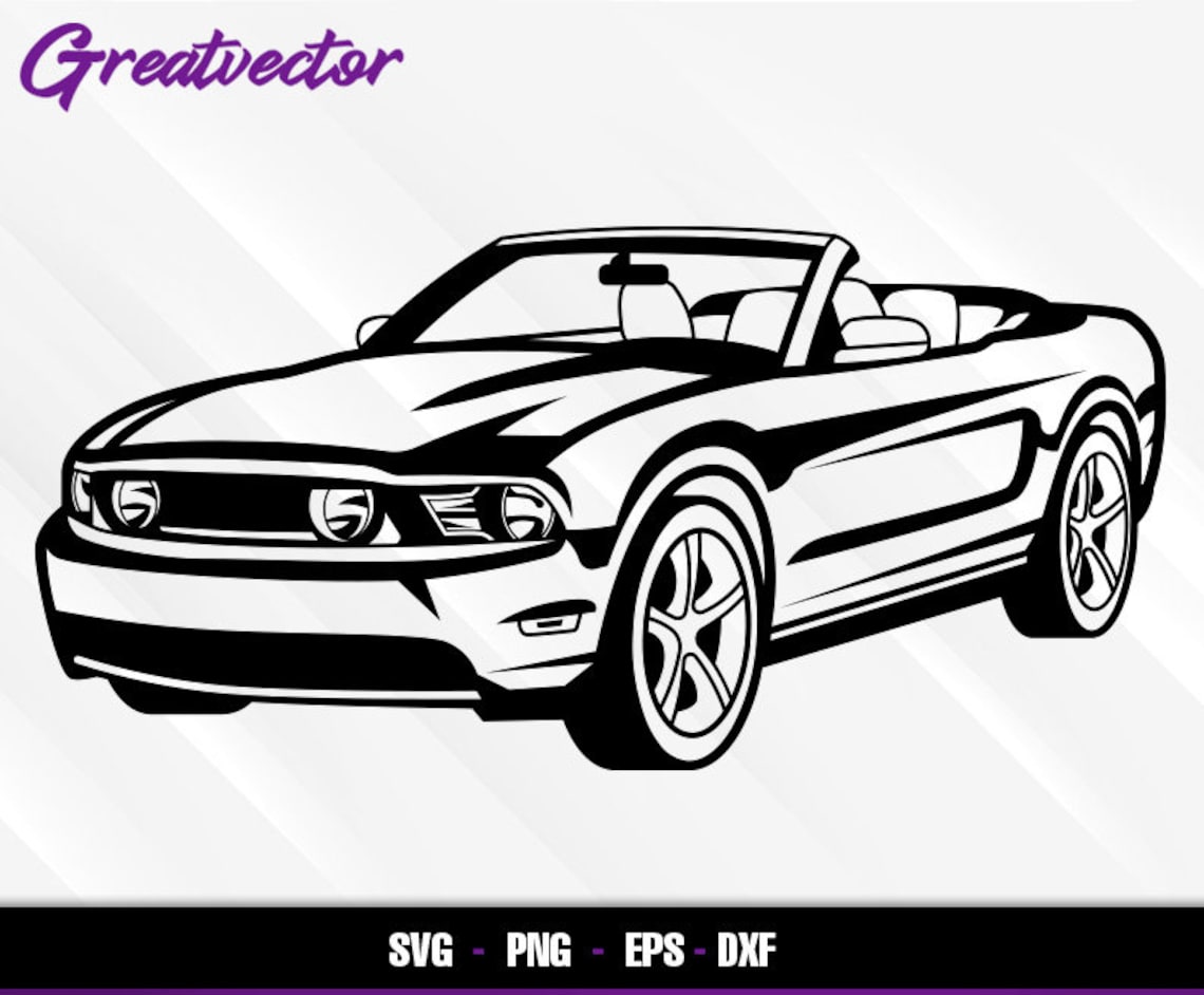 2010 Mustang Gt L EPS SVG PNG Dxf L Vector Art - Etsy