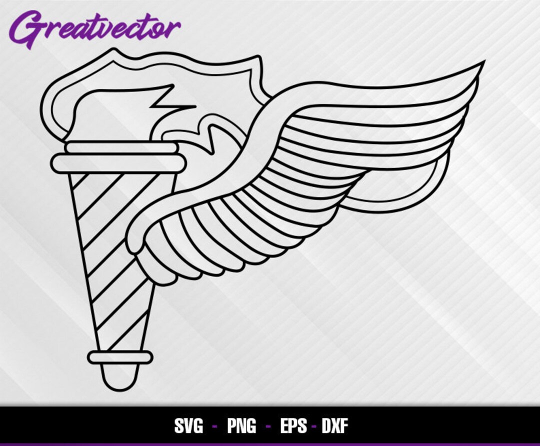 Army Pathfinder Badge L EPS - SVG - PNG - Dxf L Vector Art - Etsy