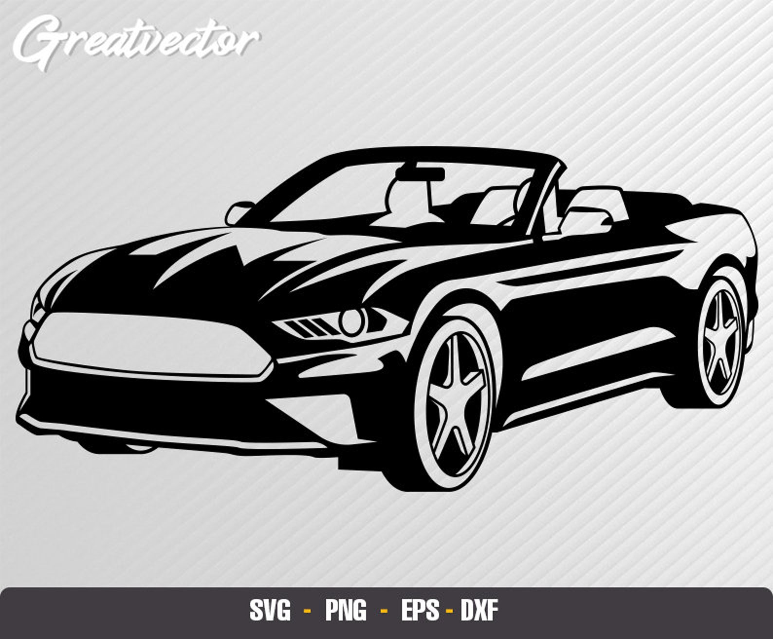 2019 Mustang Convertible L EPS SVG PNG Dxf L Vector Art - Etsy