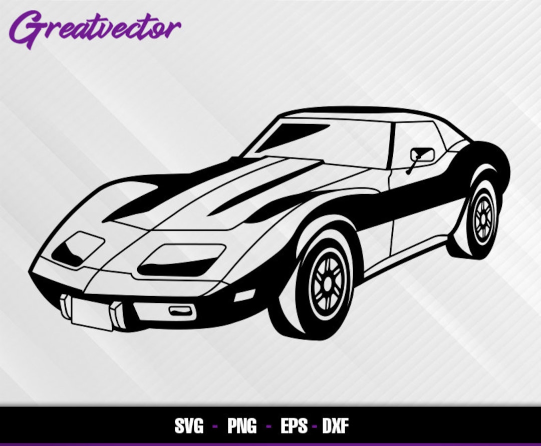 1977 Corvette L EPS - SVG - PNG - Dxf L Vector Art - Etsy