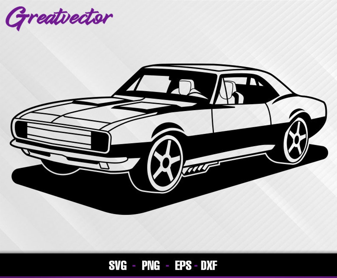 Camaro 1967 L EPS SVG PNG Dxf L Vector Art - Etsy