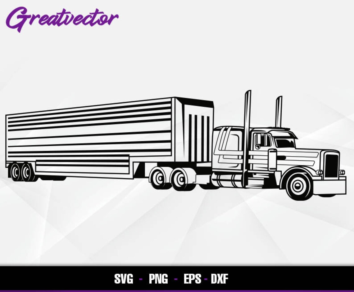 Livestock Trailer Truck L EPS - SVG - PNG - Dxf L Vector Art - Etsy