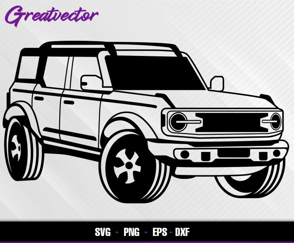 F Bronco Suv L EPS - SVG - PNG - Dxf L Vector Art - Etsy