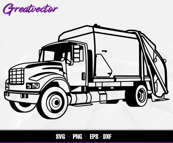 Garbage Truck Vector Art