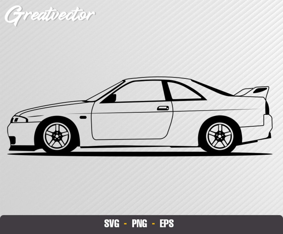 1995 Skyline gtr SVG EPS PNG | Etsy