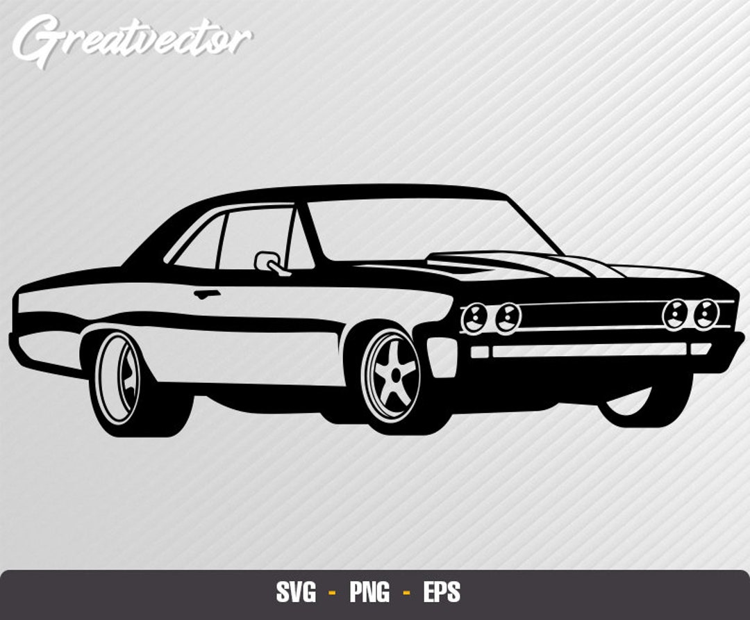 1967 Chevelle Ss 427 Supercharged L EPS - SVG - PNG L Vector Art - Etsy