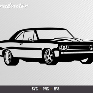 1967 Chevelle Ss 427 Supercharged L EPS - SVG - PNG L Vector Art - Etsy