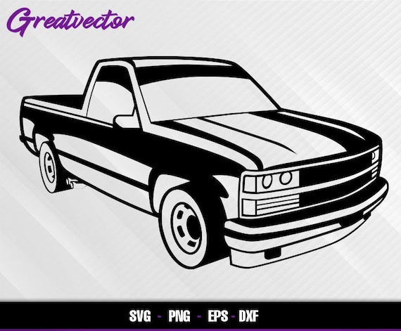 Silverado 1994 Pickup L EPS SVG PNG Dxf L Vector Art | Etsy