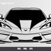 Corvette 2021 Front View EPS SVG PNG Vector File | Etsy