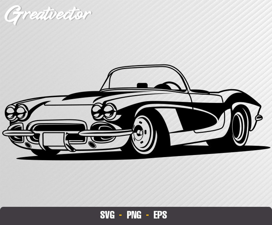 Corvette C1 1962 - EPS - SVG - PNG - Vector File - Etsy