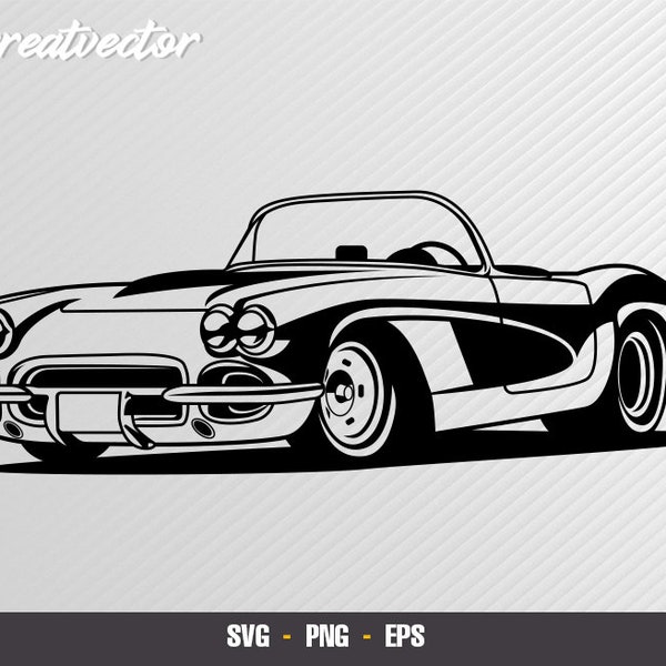 Corvette C1 Vector - Etsy
