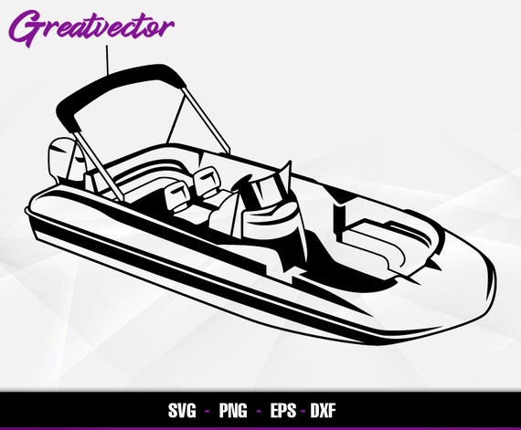 Deck Boat l EPS SVG PNG Dxf l Vector Art - Etsy México