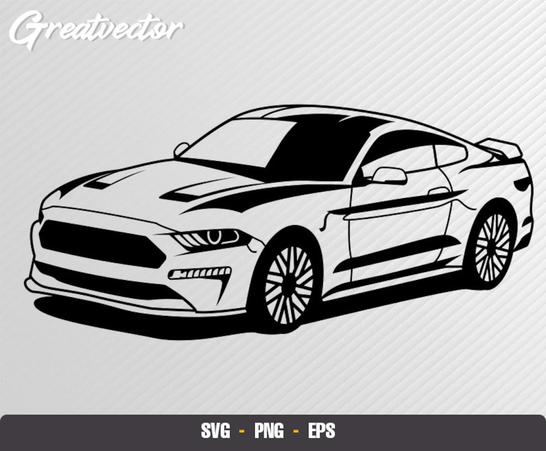 Mustang 2020 - EPS - SVG - PNG - Vector Art - Etsy