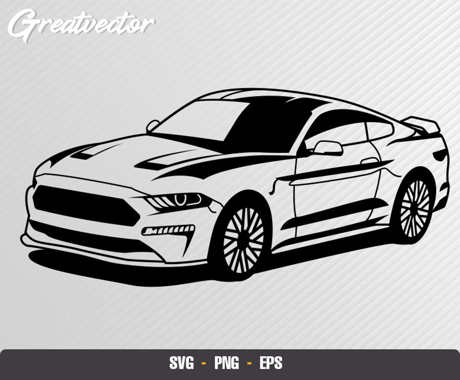 Mustang 2020 - EPS - SVG - PNG - Vector Art - Etsy
