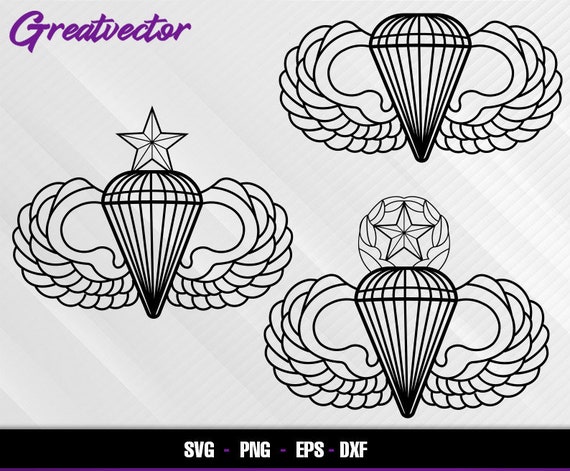 Army's Parachutist Badge Us Army Airborne L EPS SVG | Etsy