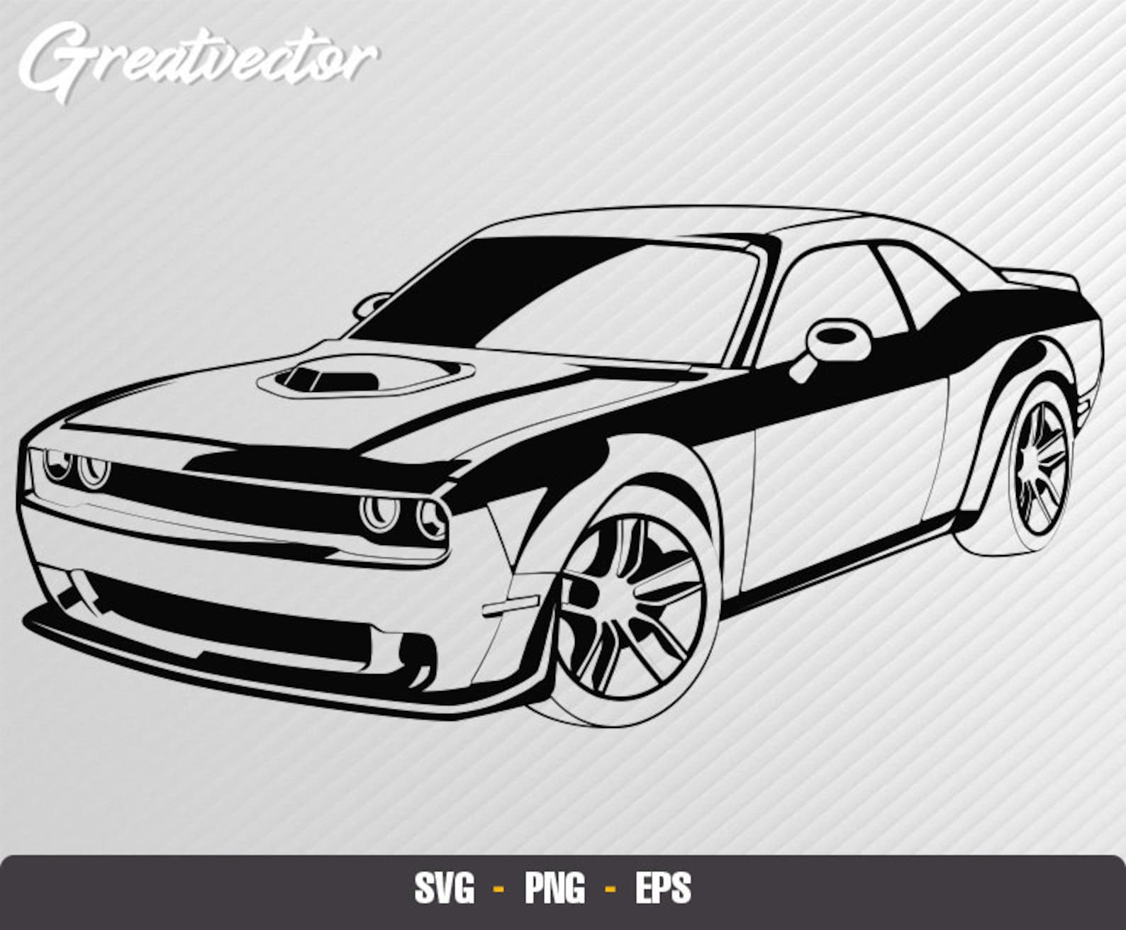 Challenger R/T 2021 EPS SVG PNG Vector art - Etsy España