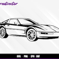 Corvette Convertible C2 SVG, Cartoon Vector, Art, Silhouette - Etsy