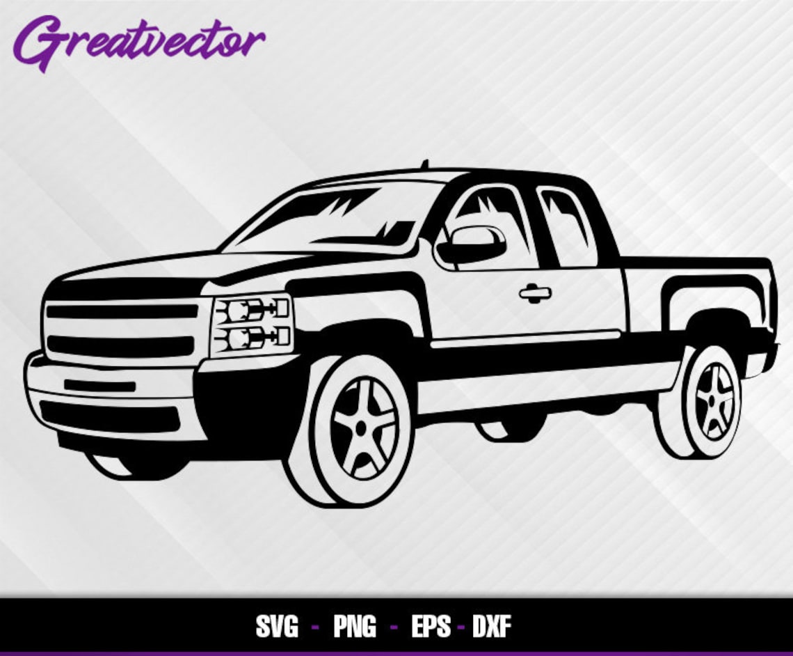 2010 Chevrolet Silverado 1500 L EPS SVG PNG Dxf L Vector - Etsy