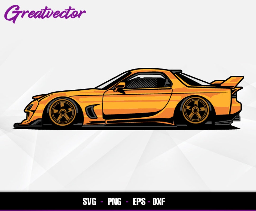 1994-97 RX7 Fd L EPS SVG PNG Dxf L Vector Art - Etsy